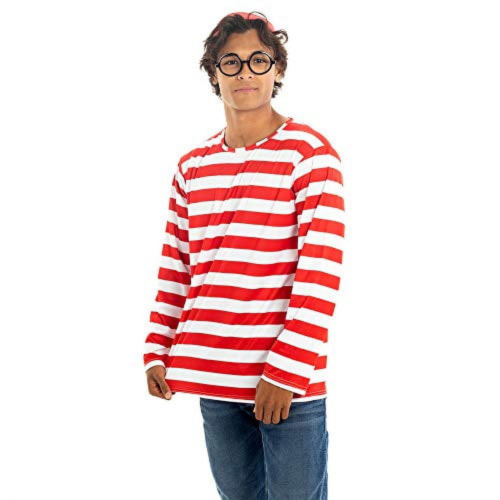 Where's Wally Halloween Costume - Men's Cosplay Outfit (Small ...