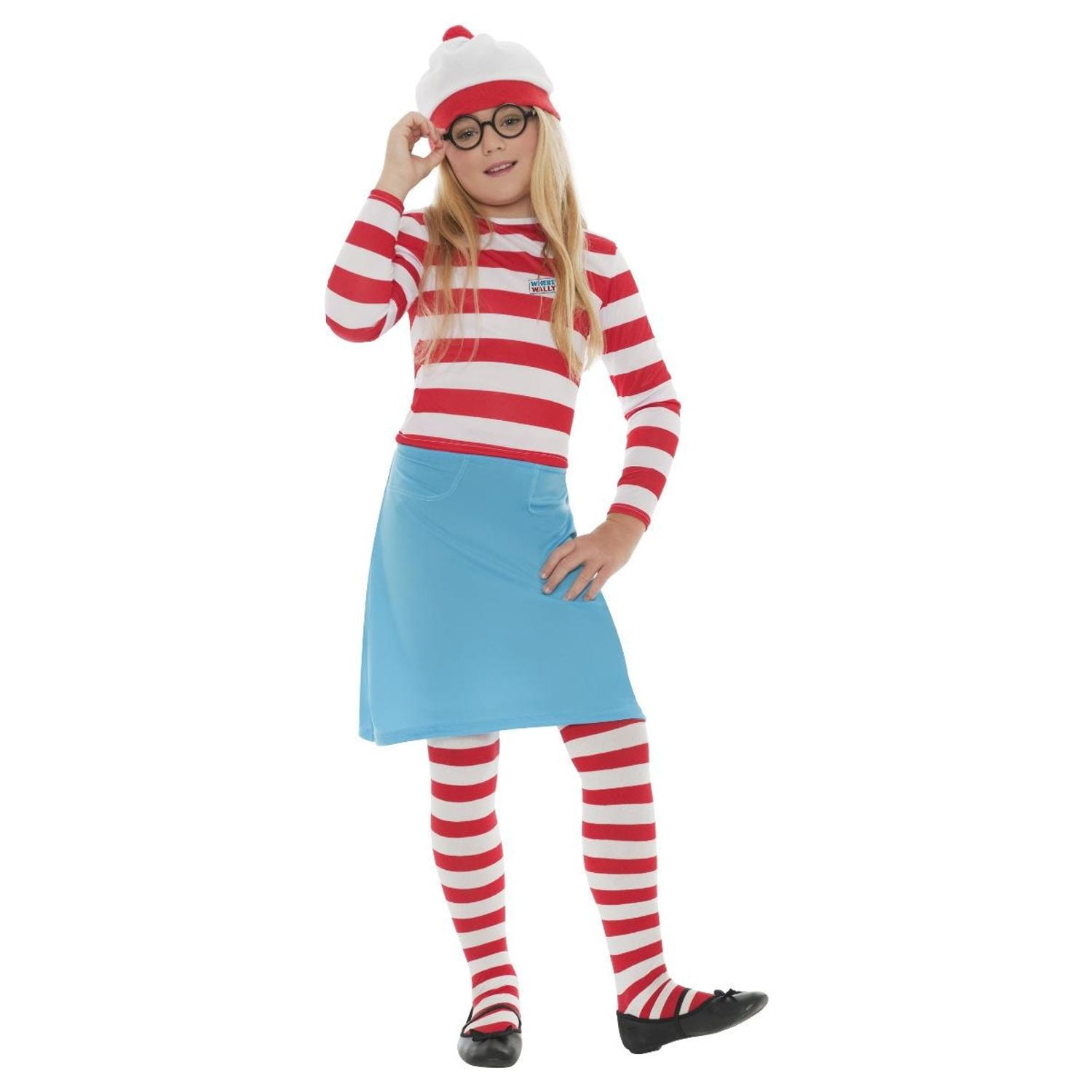 Wheres Wally? Girls Wenda Costume Set - Walmart.com