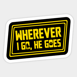 Wherever I Go He Goes Sticker Phone Decal Water Bottle Stickers Car ...