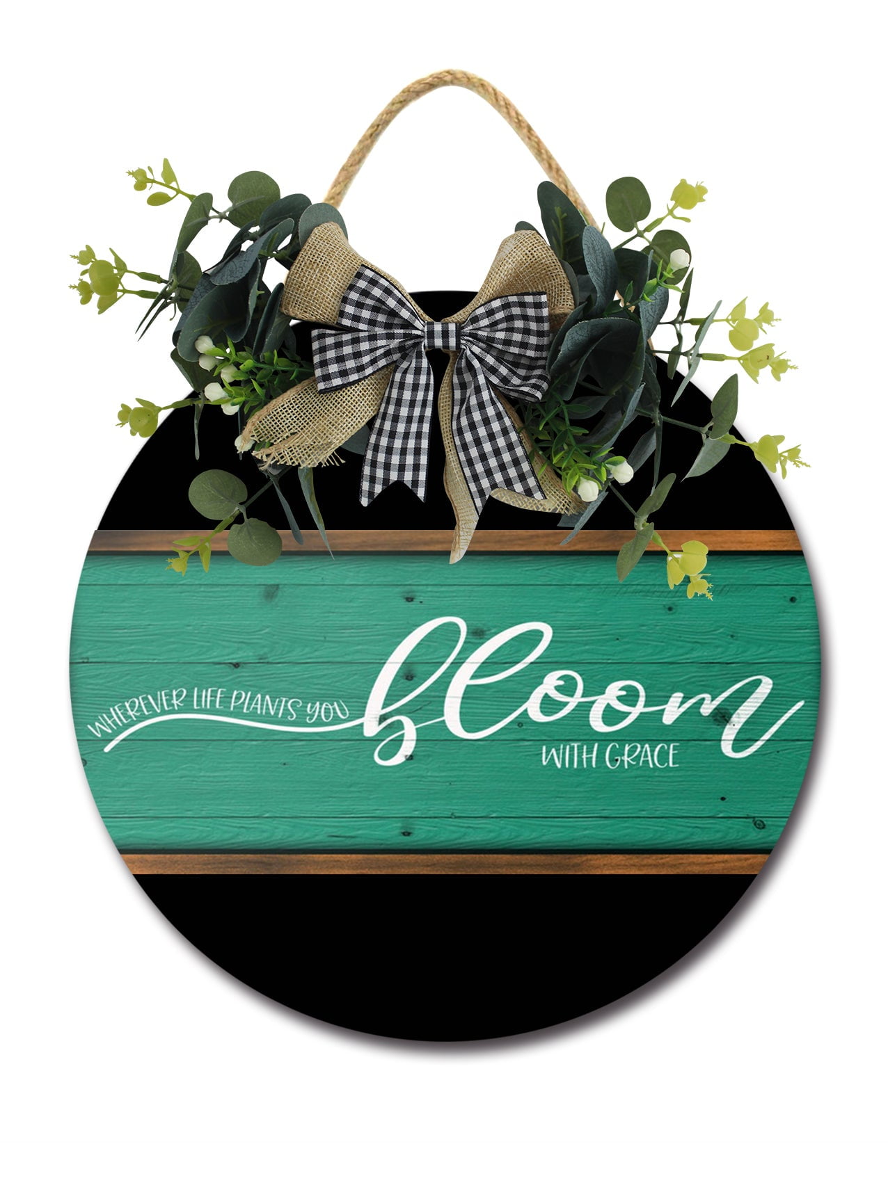 Wherever Life Plants You Bloom With Grace Sign Front Door Porch ...