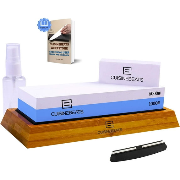 Whetstone 1000/6000 Kitchen Knife Sharpening Stone Set- Whetstone Knife ...