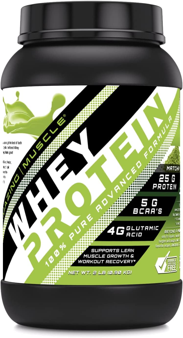 Amazing Muscle - Whey Protein, Matcha Flavor Powder (Isolate ...