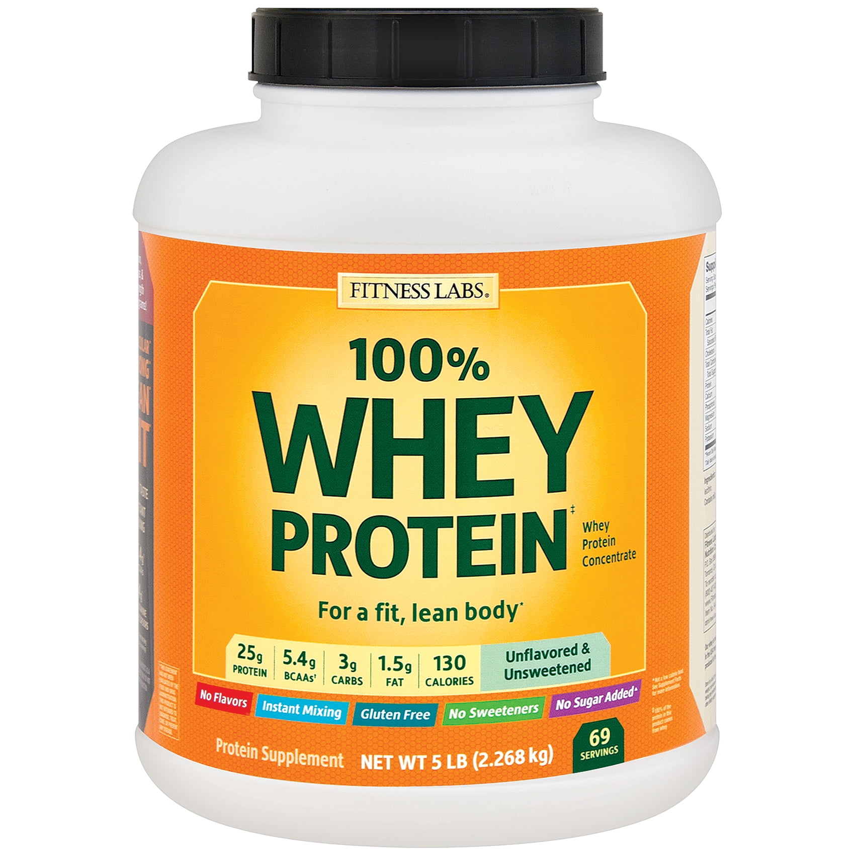 Whey Protein Powder | 5 Lbs | 25g Protein | Unflavored Unsweetened ...