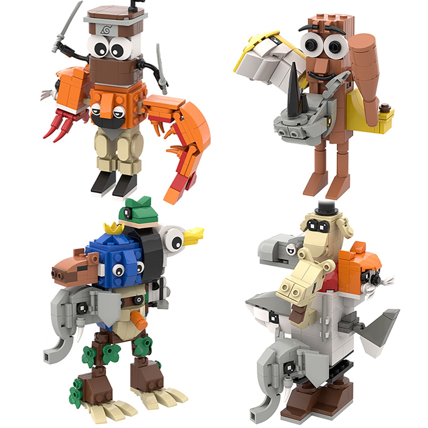 WhiCraftToy ShanHai Fusion Beast Warriors Brick Set – Creative Animal ...