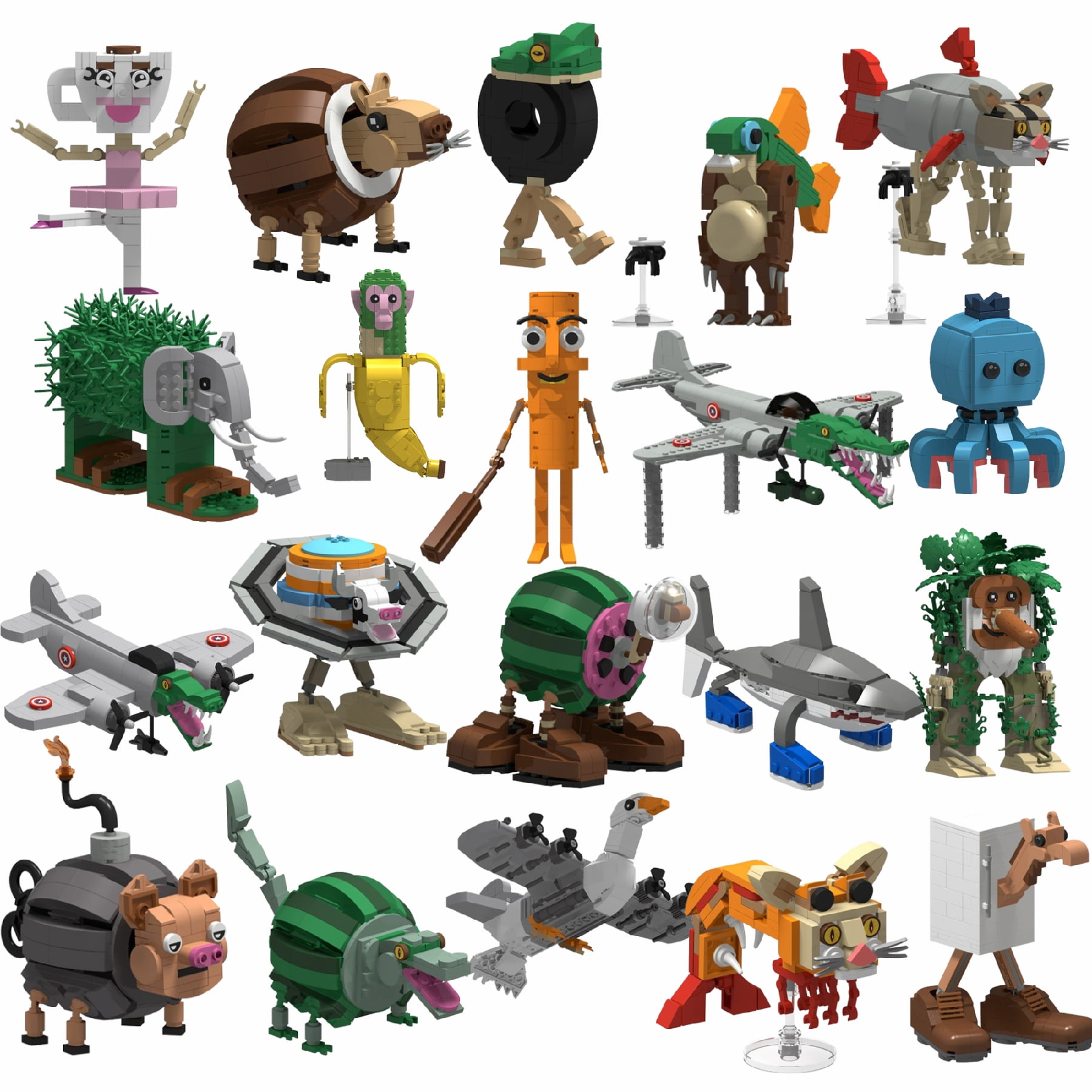 WhiCraftToy Tralalero Tralala Building Block Toys, Tung Tung Tung Sahur ...