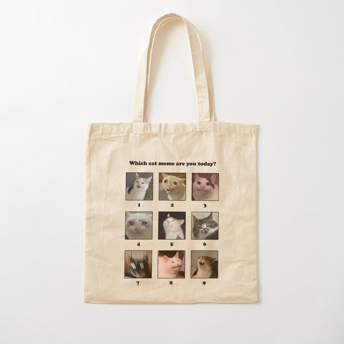 Which Cat Meme Are You Today? Cotton Tote Bag Canvas Tote Bag, Family ...