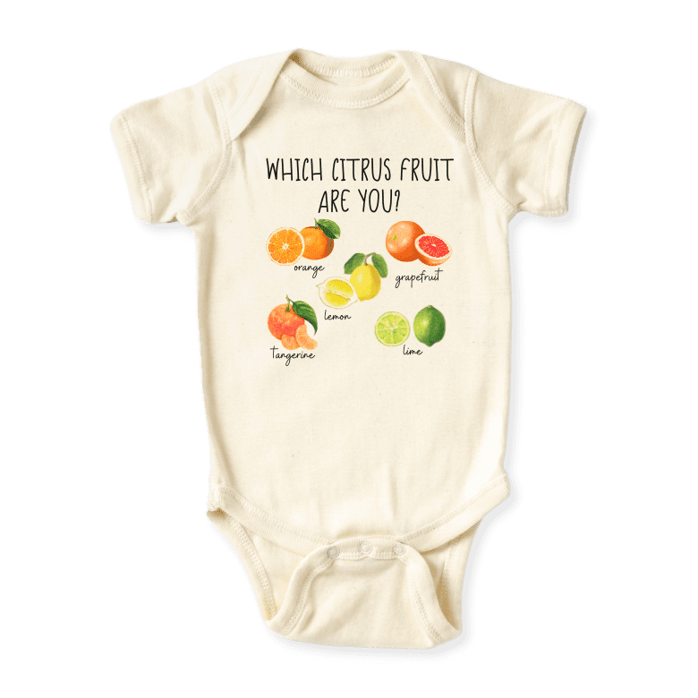 Which Citrus Fruit Are You Cute Baby Bodysuit Shirt Premium Custom ...