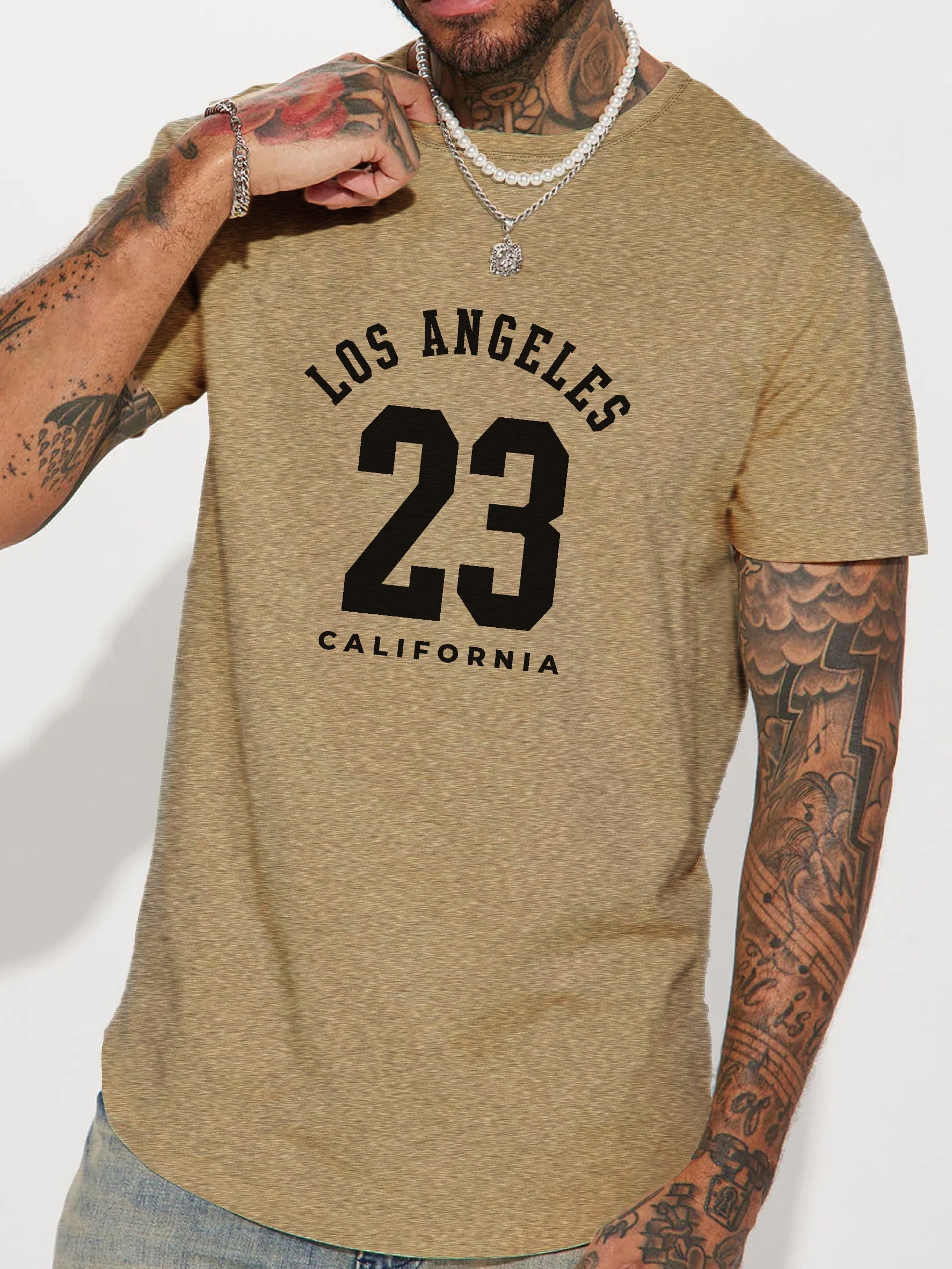 Whichone Los Angeles, California 23 Funny Graphics Men's Casual T-Shirt ...