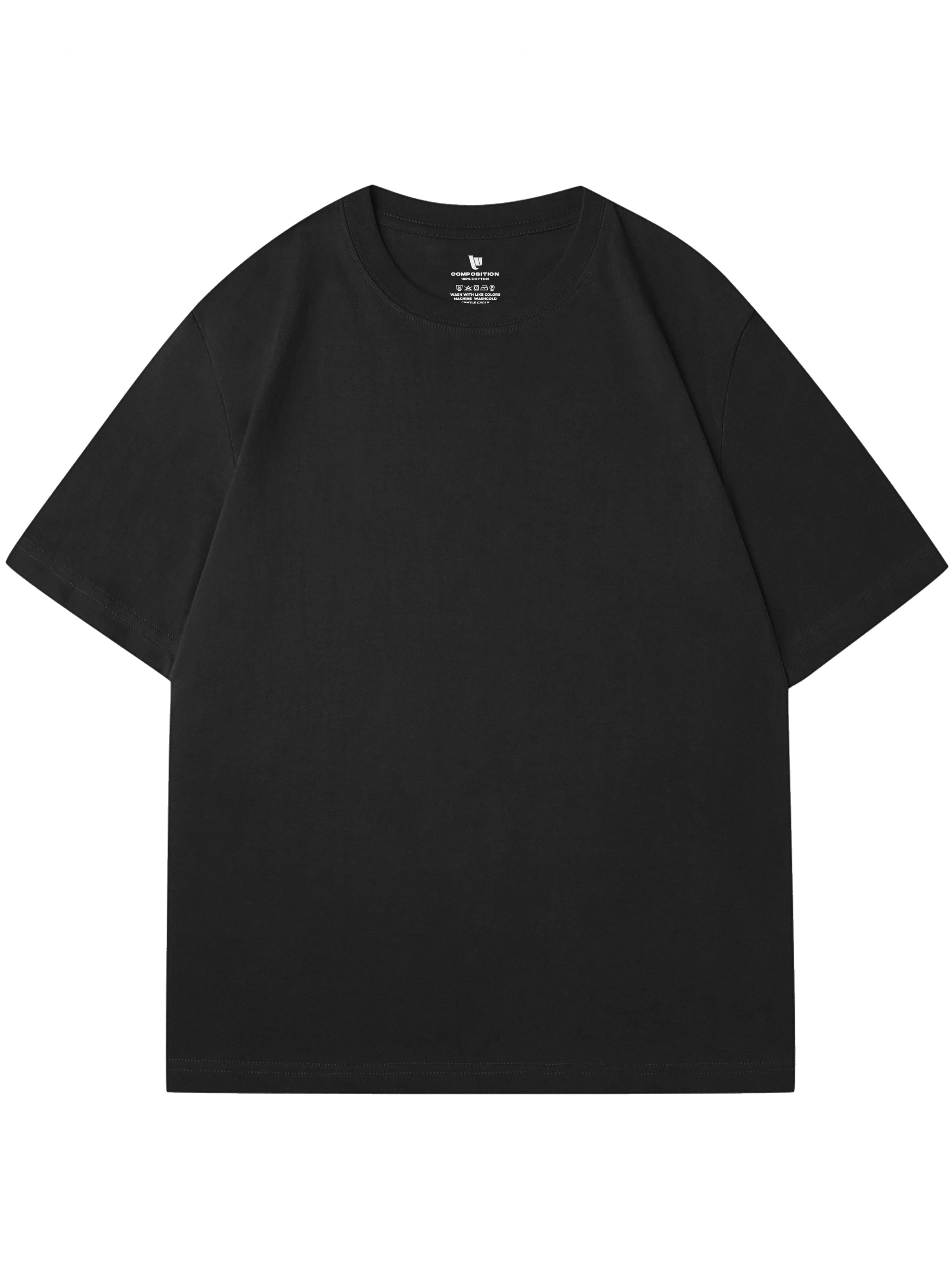 Whichone Men's & Big Men's Classic Cotton Crewneck Tee with Short ...