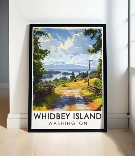 Whidbey Island Travel Poster - Ebeys Landing National Historical ...