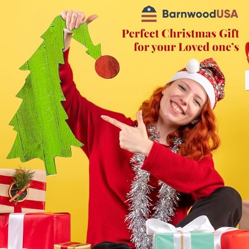 Whimsical 2-Foot Green Grinch Christmas Tree - Reclaimed Wood Hanging ...