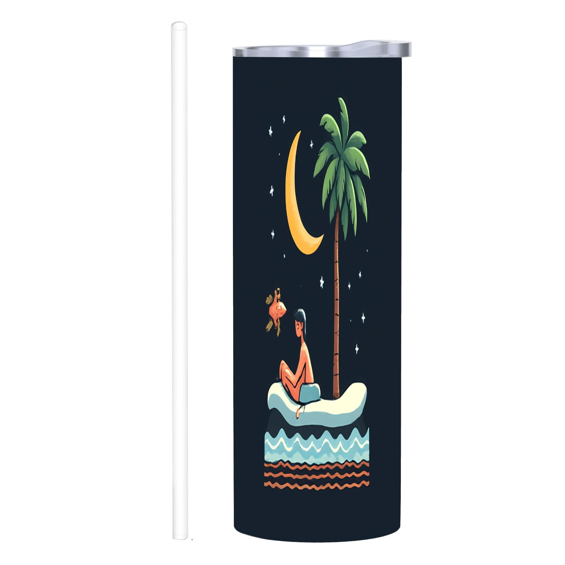 Whimsical 20 oz Stainless Steel Insulated Tumbler - Dark Blue Travel ...