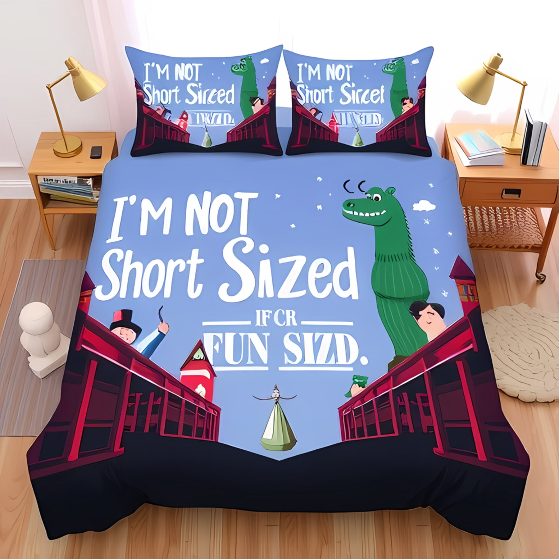 Whimsical 3-Piece Duvet Cover Set with Playful and Top Hat Man Design ...