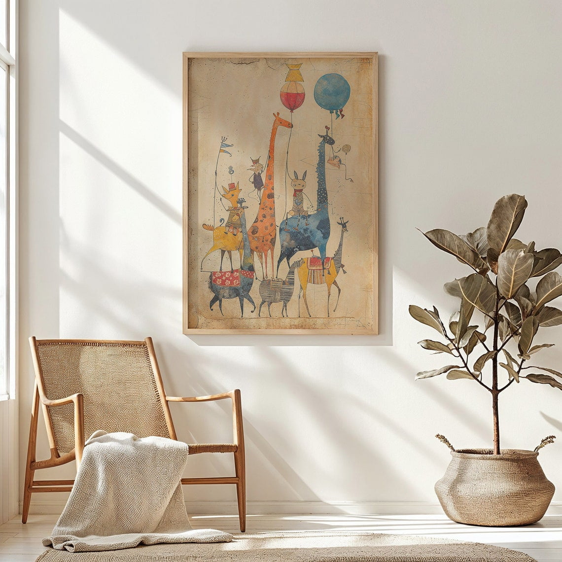 Whimsical Animals Parade Print ~ Nursery Wall Art ~ Kids Posters Decor ...