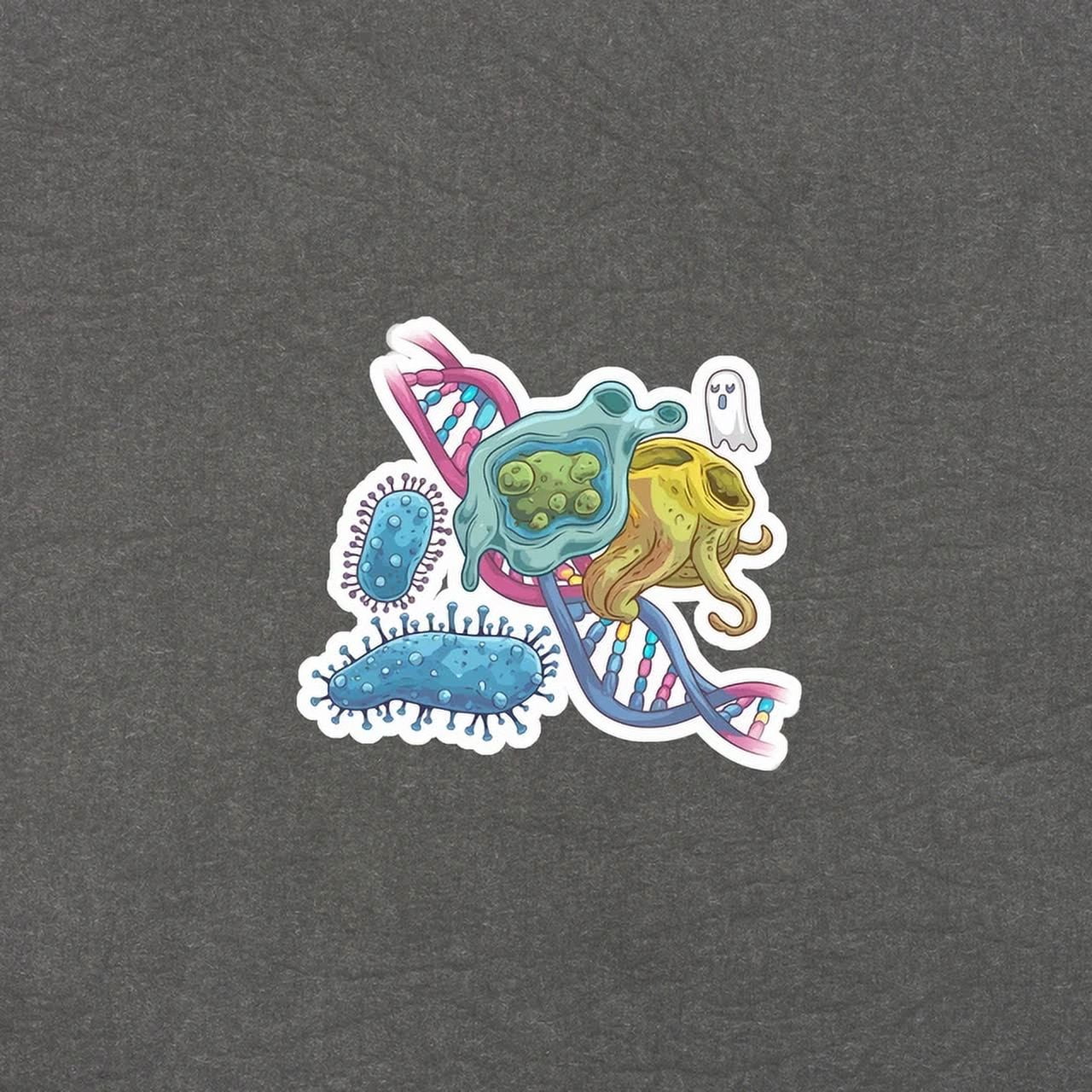 Whimsical Bacteria Dna Biology Science Sticker - Genetics Geek ...