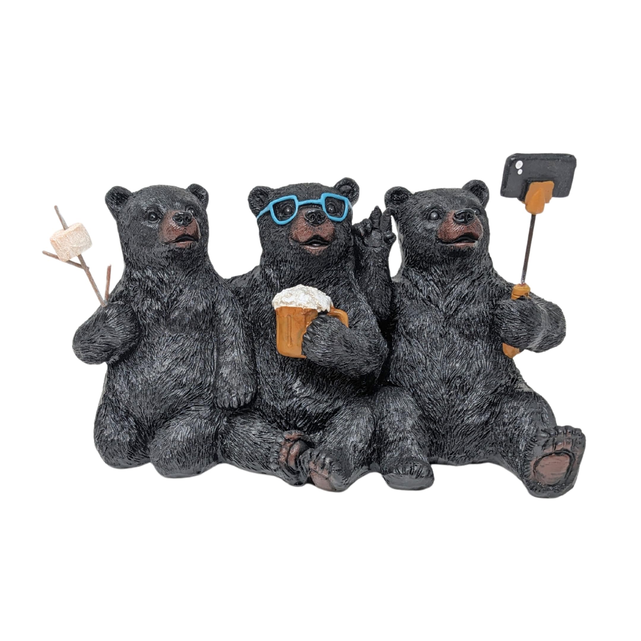 Whimsical Bear Figurine - 3 Bears Taking a Selfie Rustic Wildlife Cabin ...