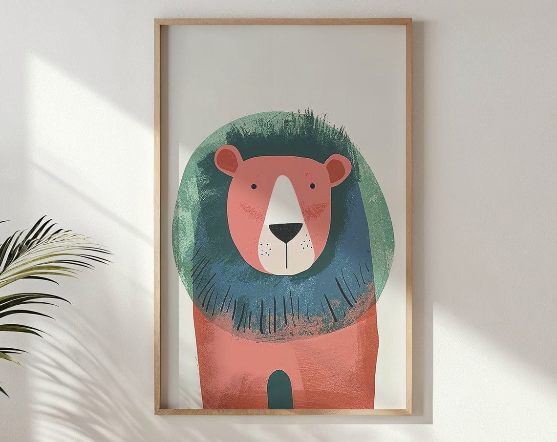 Whimsical Bear Nursery Wall Art ~ Kids Animal Poster ~ Printable ...