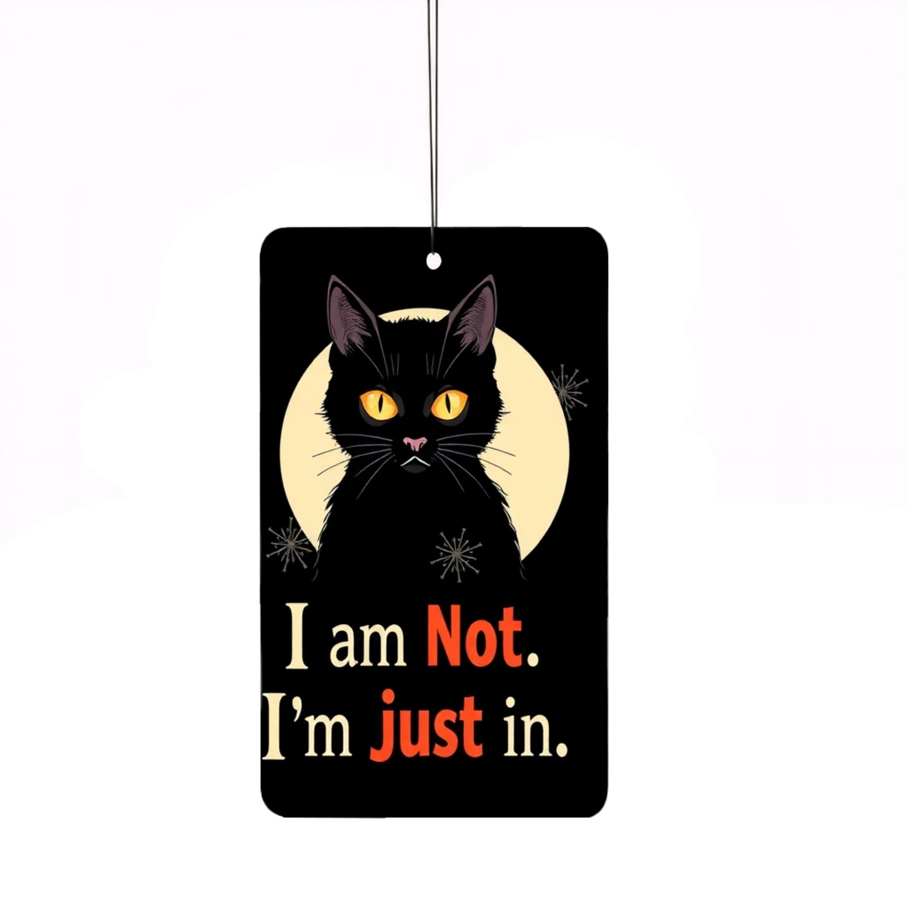Whimsical Black Cat Air Fresheners for Car - 30 Pcs Set with Yellow ...