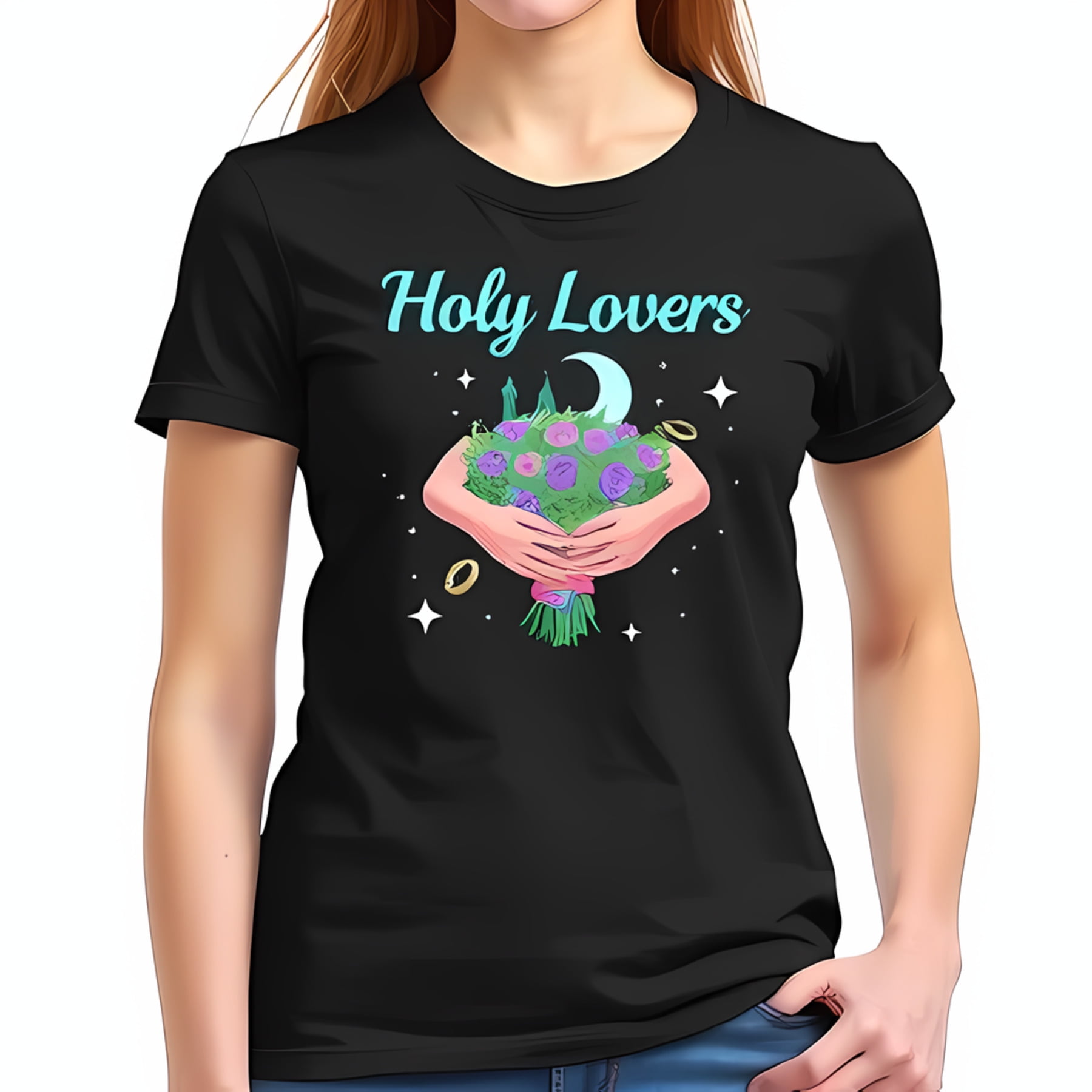 Whimsical Black Cotton Short Sleeve T-Shirt with Candy Corn Eyes ...