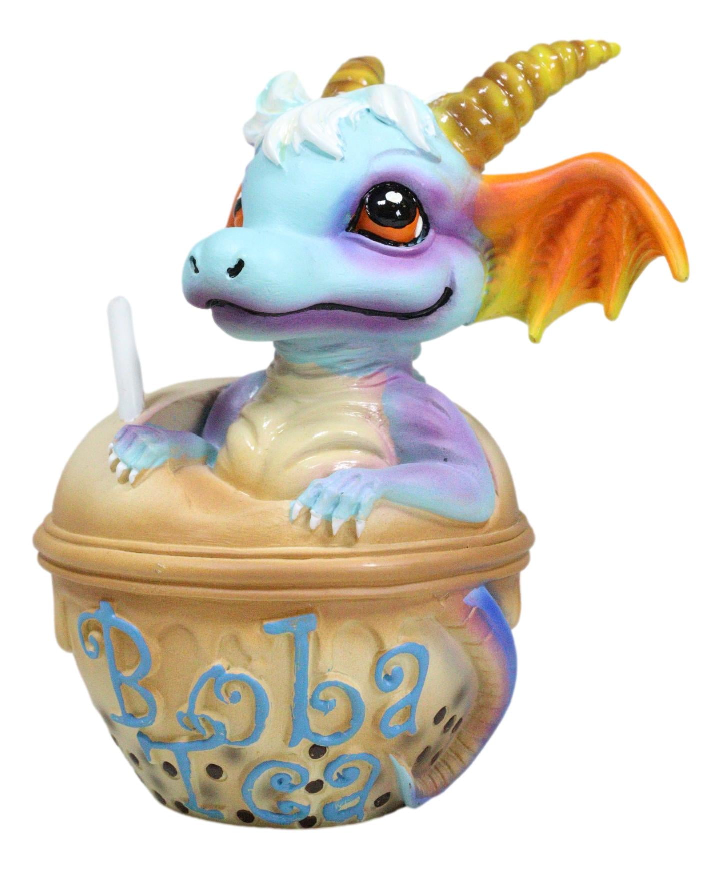 Whimsical Boba Tea With George Baby Dragon In Faux Brown Sugar Cup ...