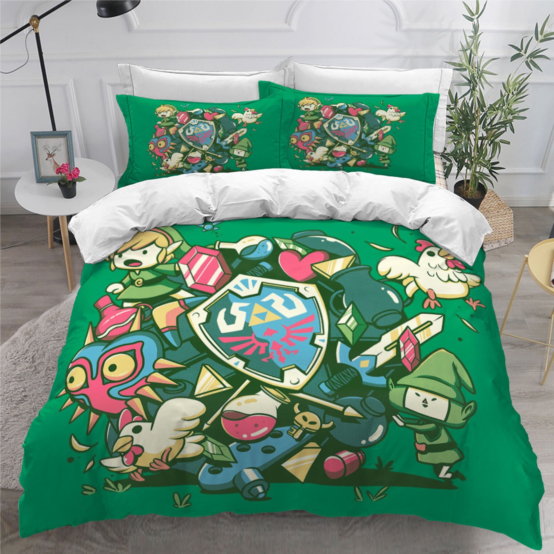 Whimsical Cartoon Bedding Set Colorful Design with Link Master ...