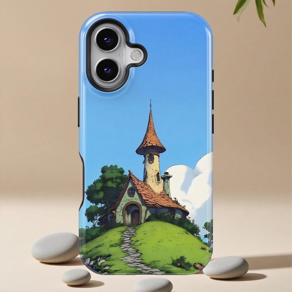 Whimsical Cartoon Cottage Universal Phone Case for iPhone 11–17 Pro Max ...