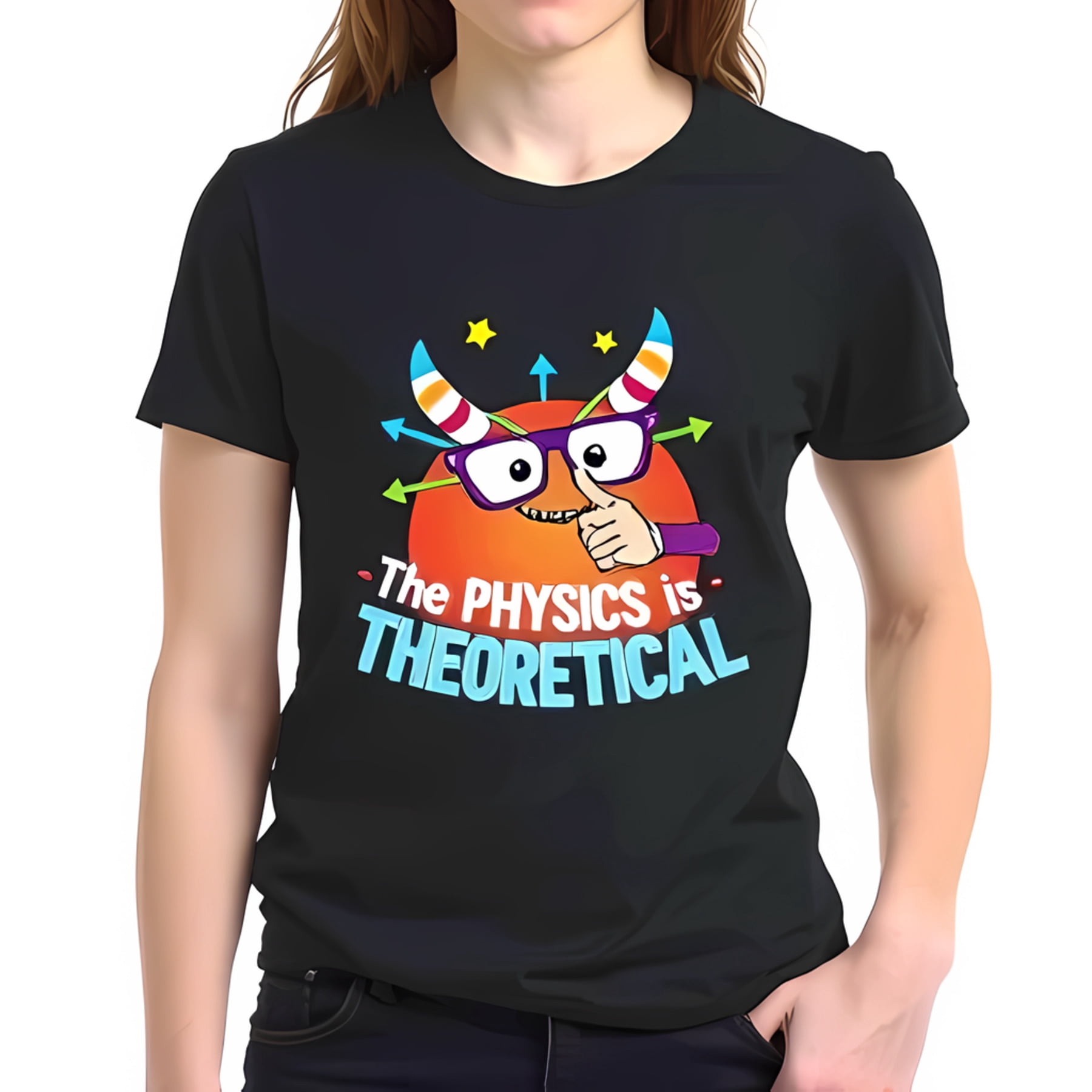 Whimsical Cartoon Physics T-Shirt for Students - Fun Design with ...