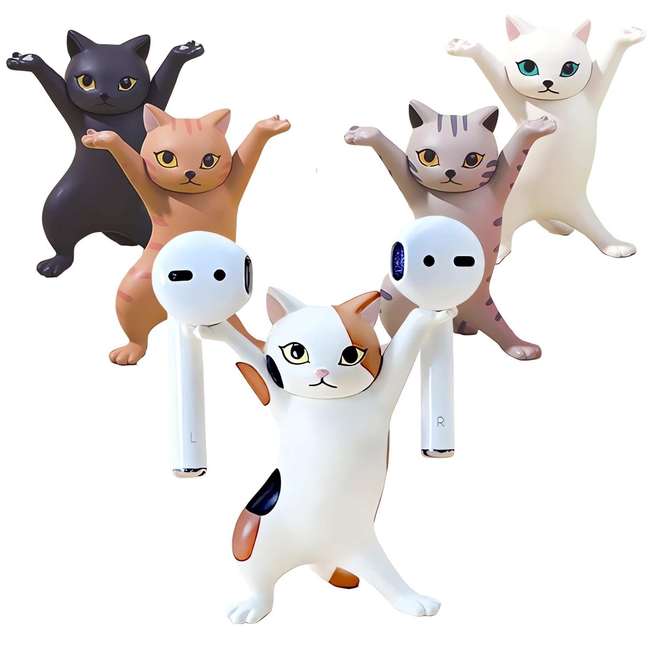 Whimsical Cat Desk Companion Set for Fun Office Decor and Organization ...