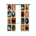 Whimsical Cat Patchwork Blackout Curtains 39 Inches Length, Modern ...