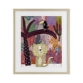 Whimsical Cheetah & Toucan Birch Framed Print Under Glass, design by ...
