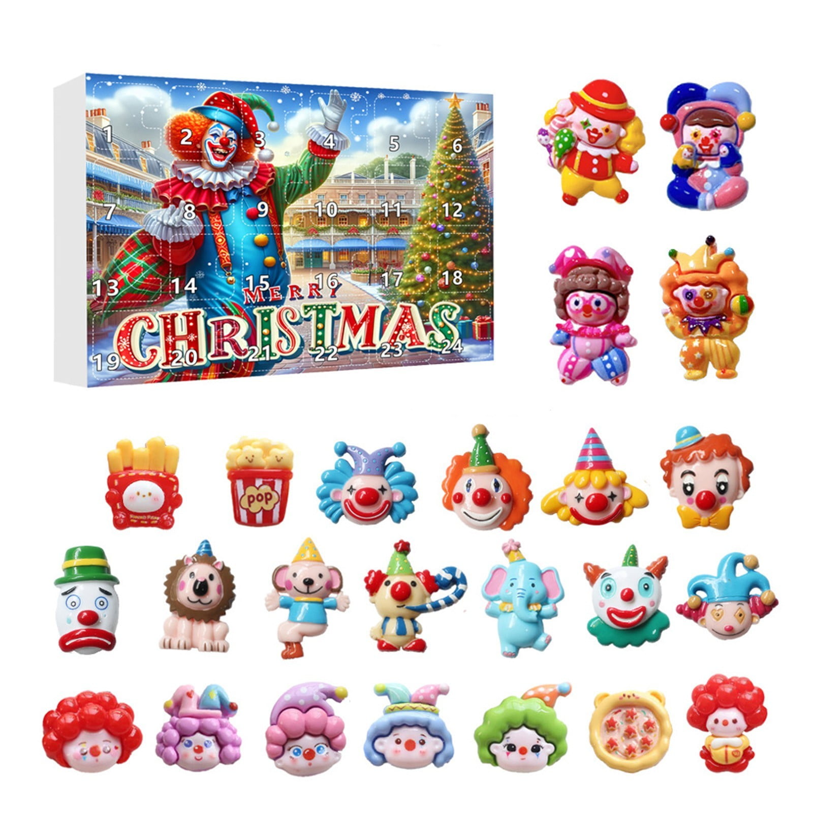 Whimsical Christmas Buffoo Clown Blind-Box Advent Calendar 2025, 24 ...