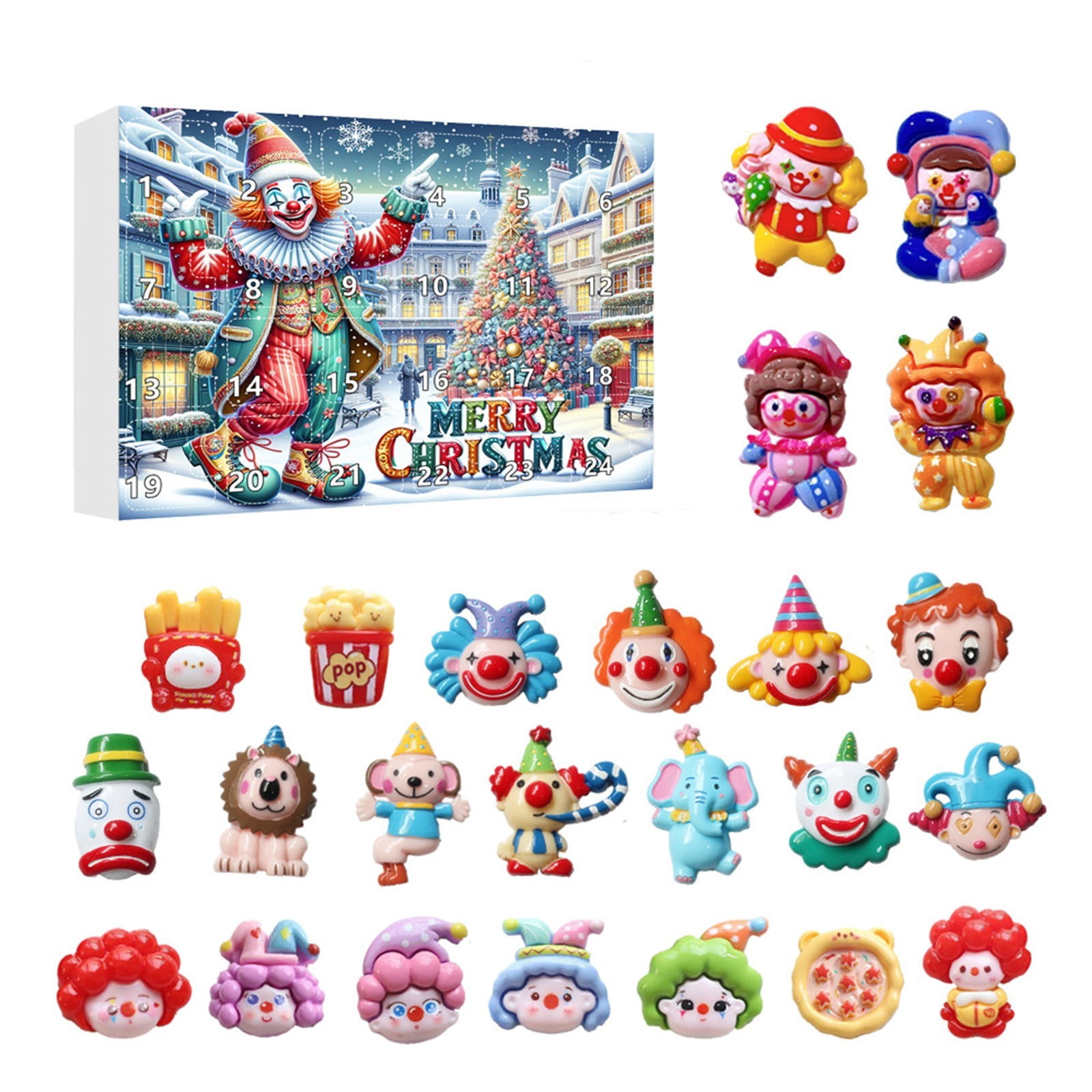 Whimsical Christmas Buffoo Clown Blind-Box Advent Calendar 2025, 24 ...