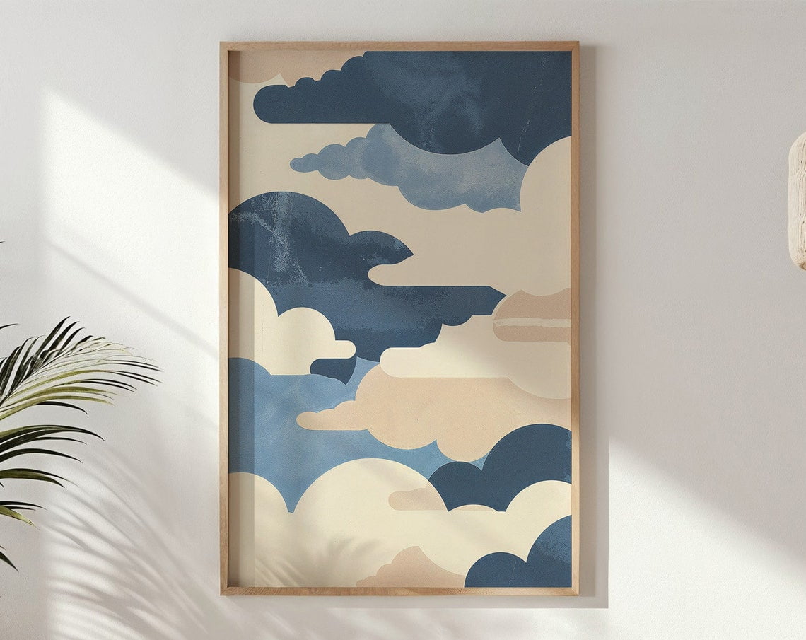 Whimsical Clouds Art Print ~ Nursery Wall Art ~ Kids Posters Decor ...