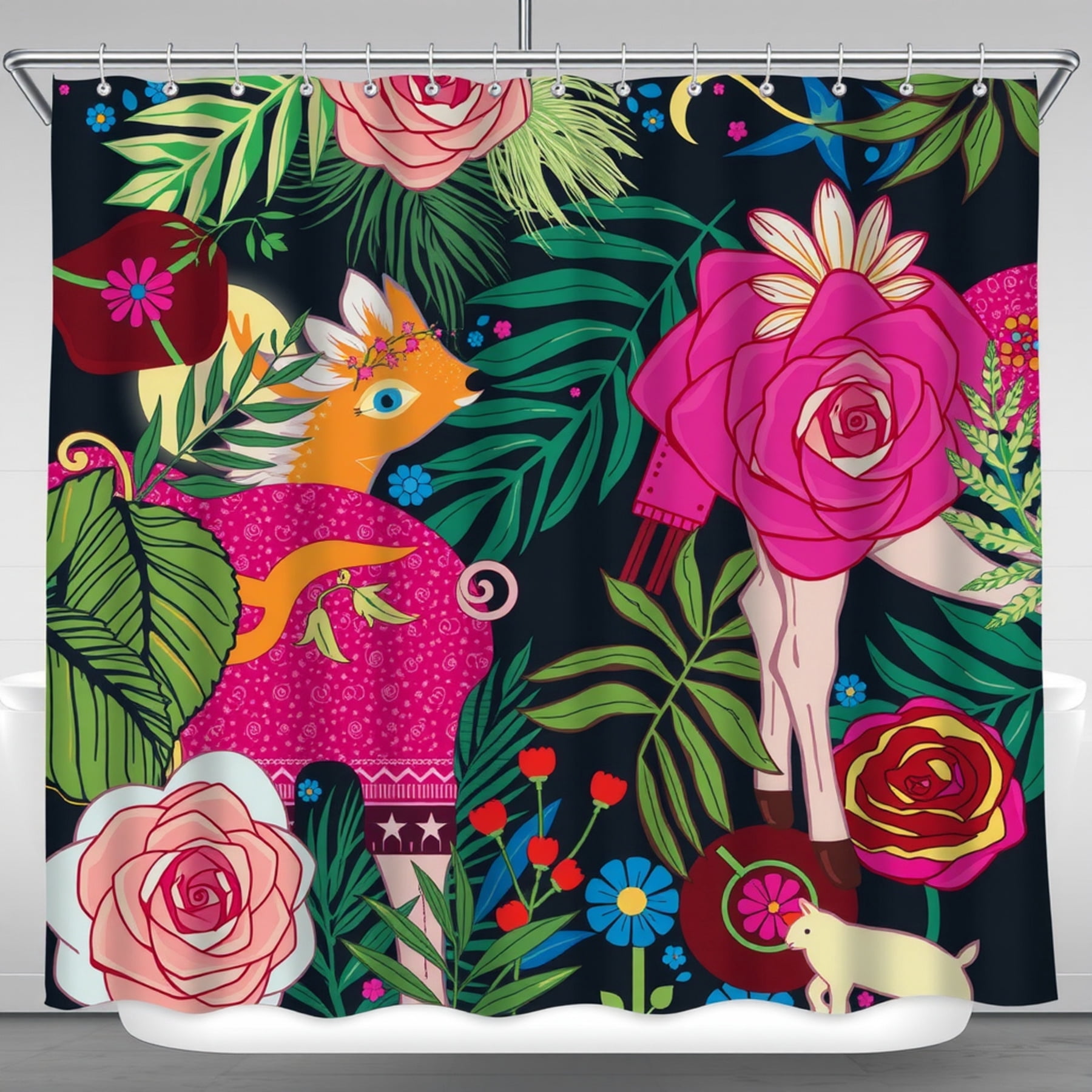 Whimsical Colorful Shower Curtain - Walmart.com
