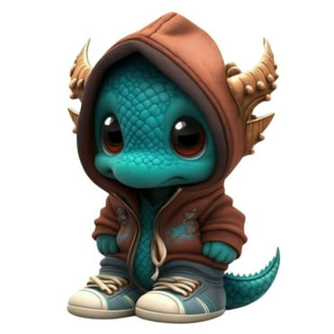 DLD Resin Dragon Doll Figurines Set with Crystal Ball & Shelf, Home ...