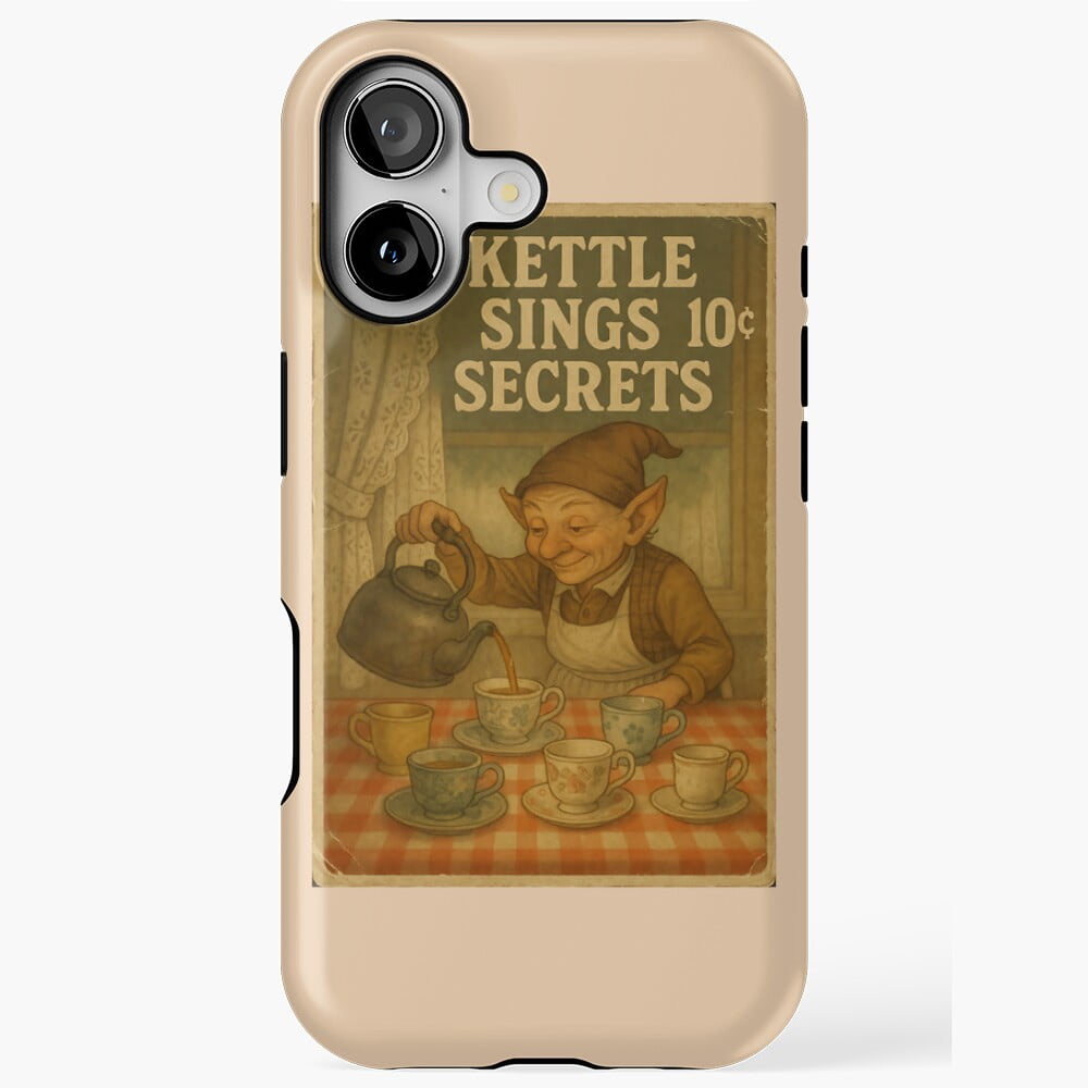 Whimsical Cottagecore Kettle Sings Art Compatible Phone Case for iPhone ...