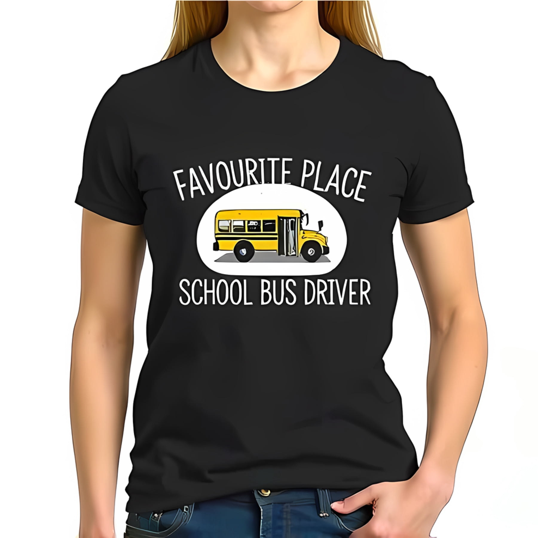 Whimsical Cotton Short Sleeve T-Shirt - " FAVOURITE PLACE " with ...