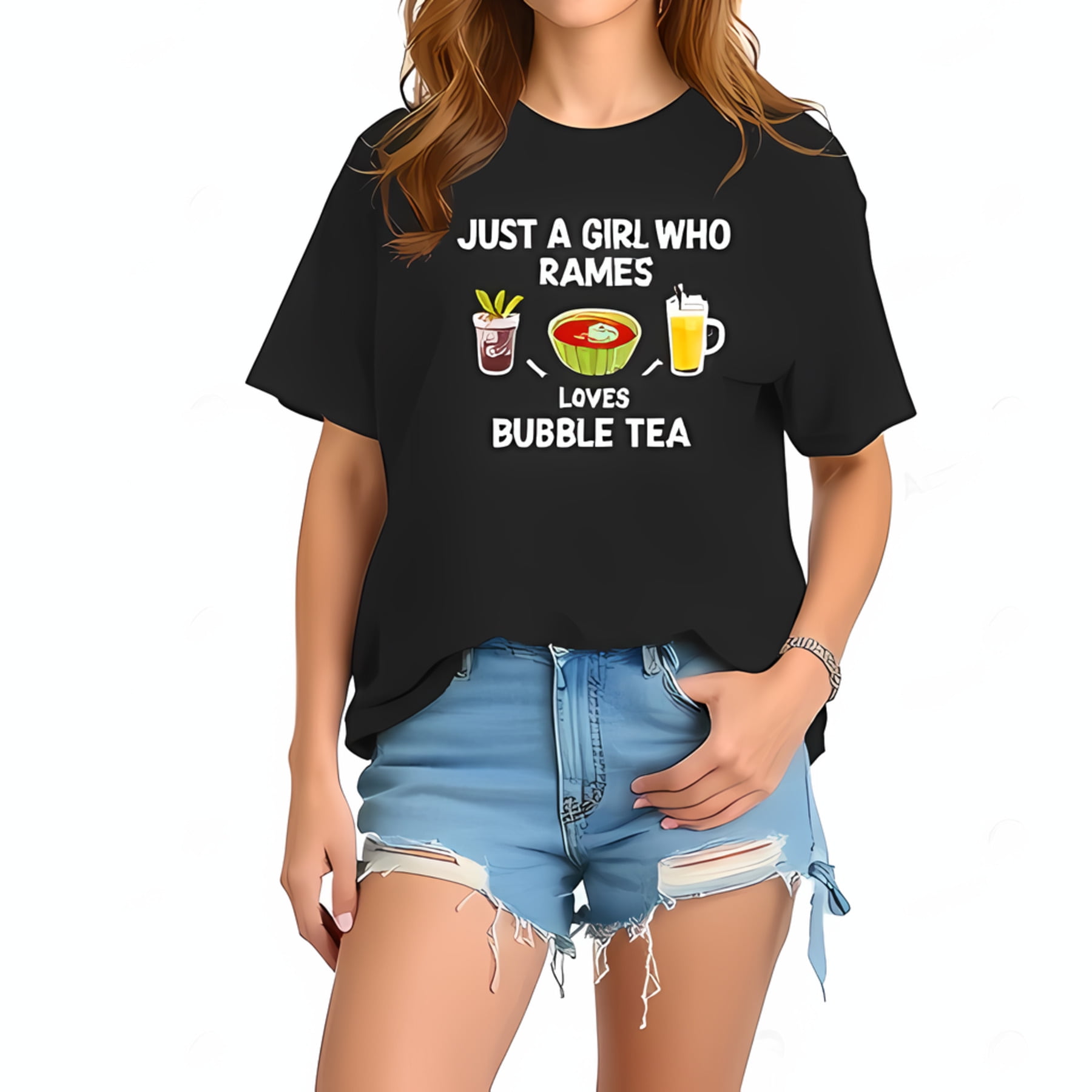 Whimsical Cotton Short Sleeve T-Shirt for Girls - " Just a Girl Who ...