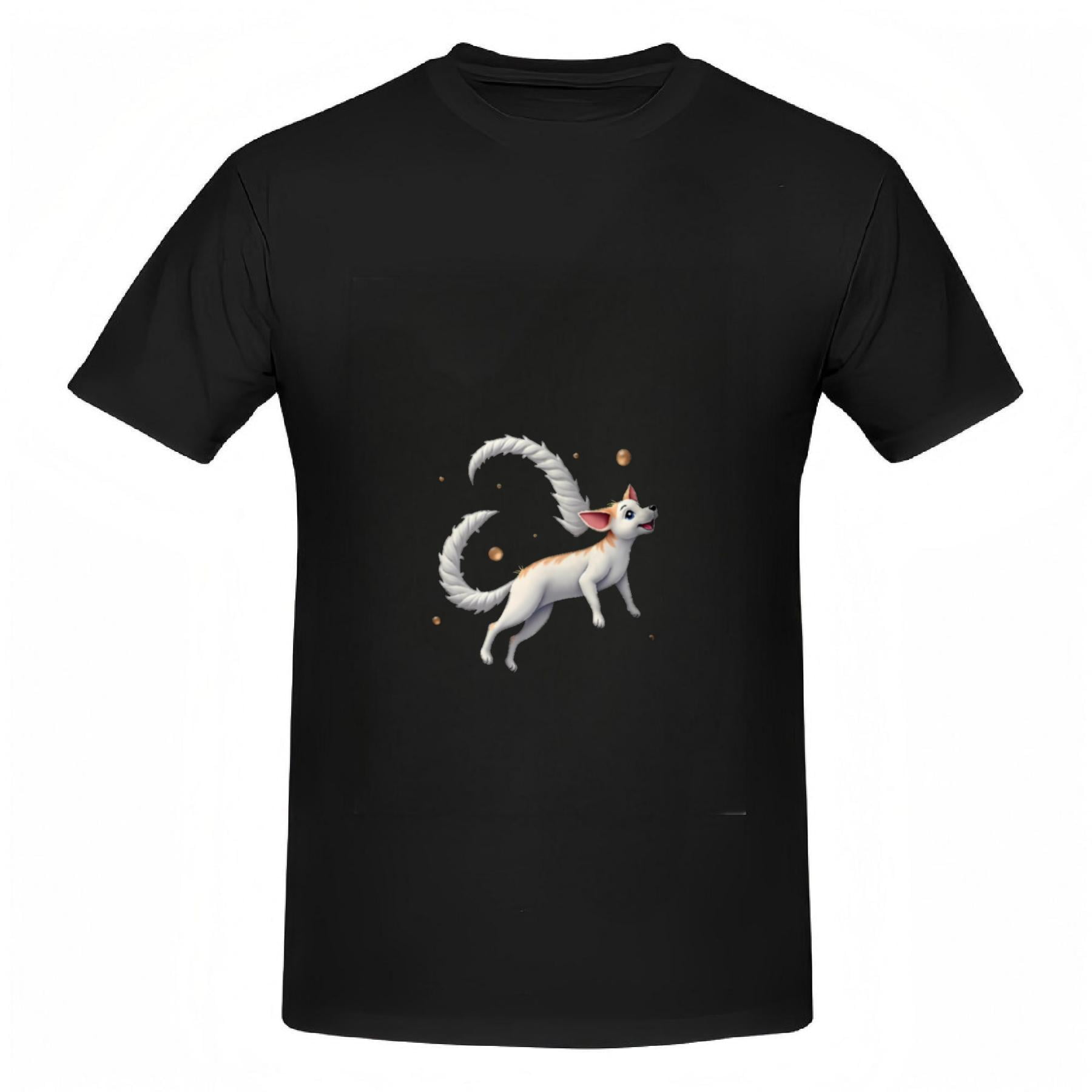 Whimsical Cotton Short Sleeve T-Shirt for Women - Cartoon Flame Pattern ...