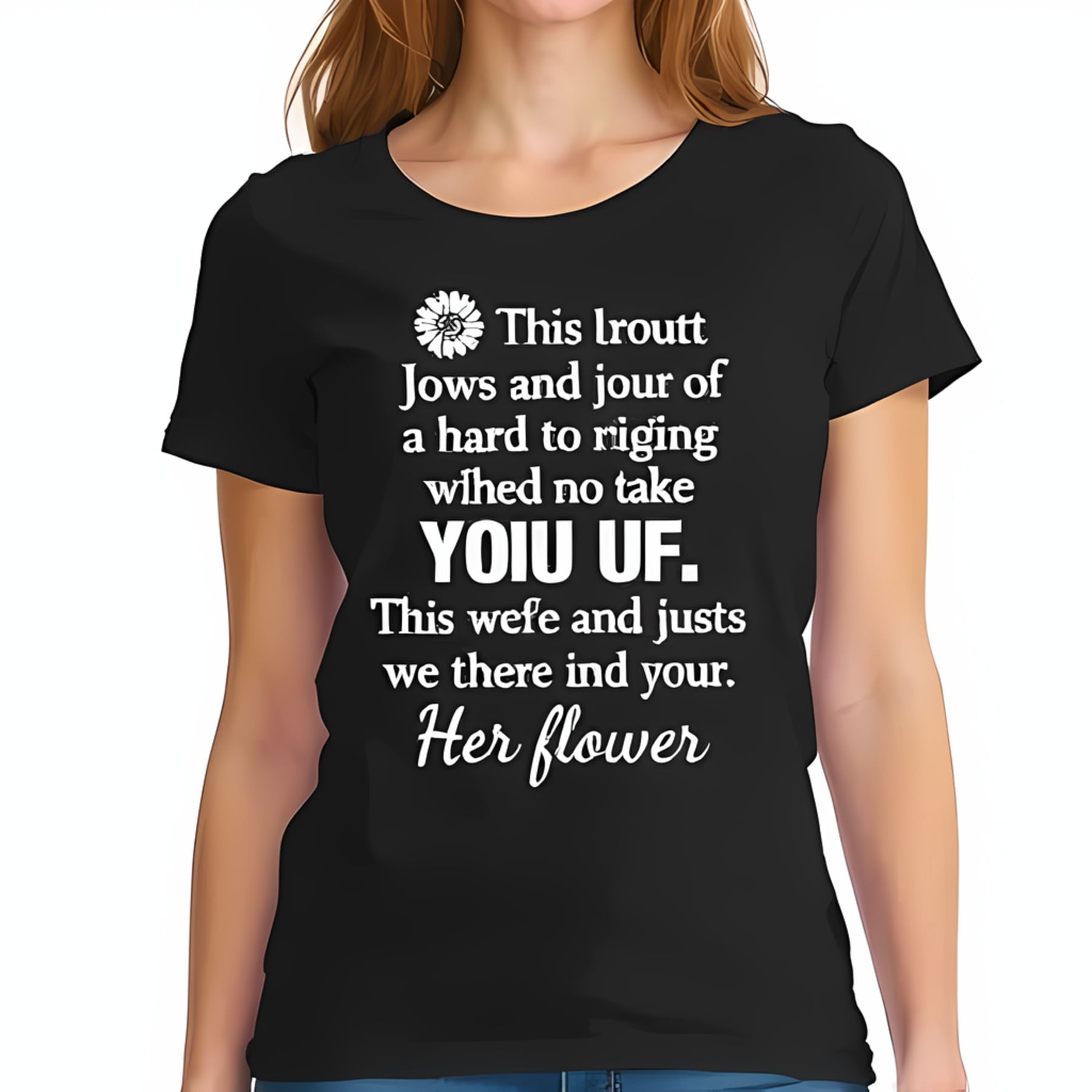 Whimsical Cotton Short Sleeve T-Shirt with Playful Love Quote and ...