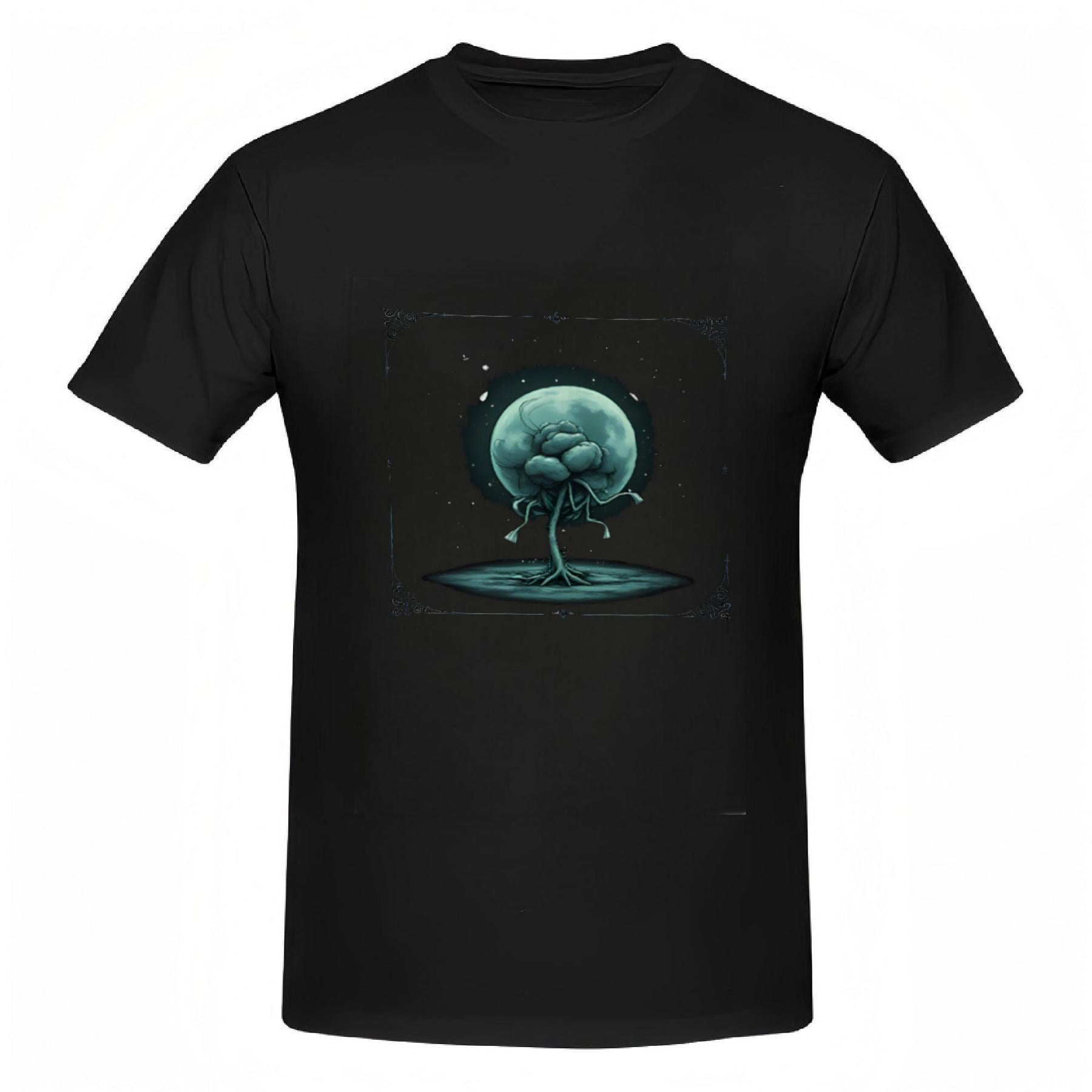 Whimsical Cotton Short Sleeve T-Shirts for Women - Surreal Tree ...