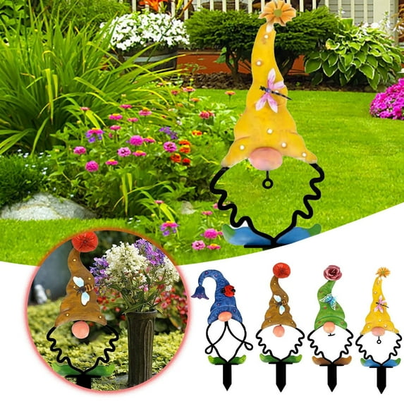 Whimsical Design Metal Yard Stakes Durable Outdoor Garden Decorations ...