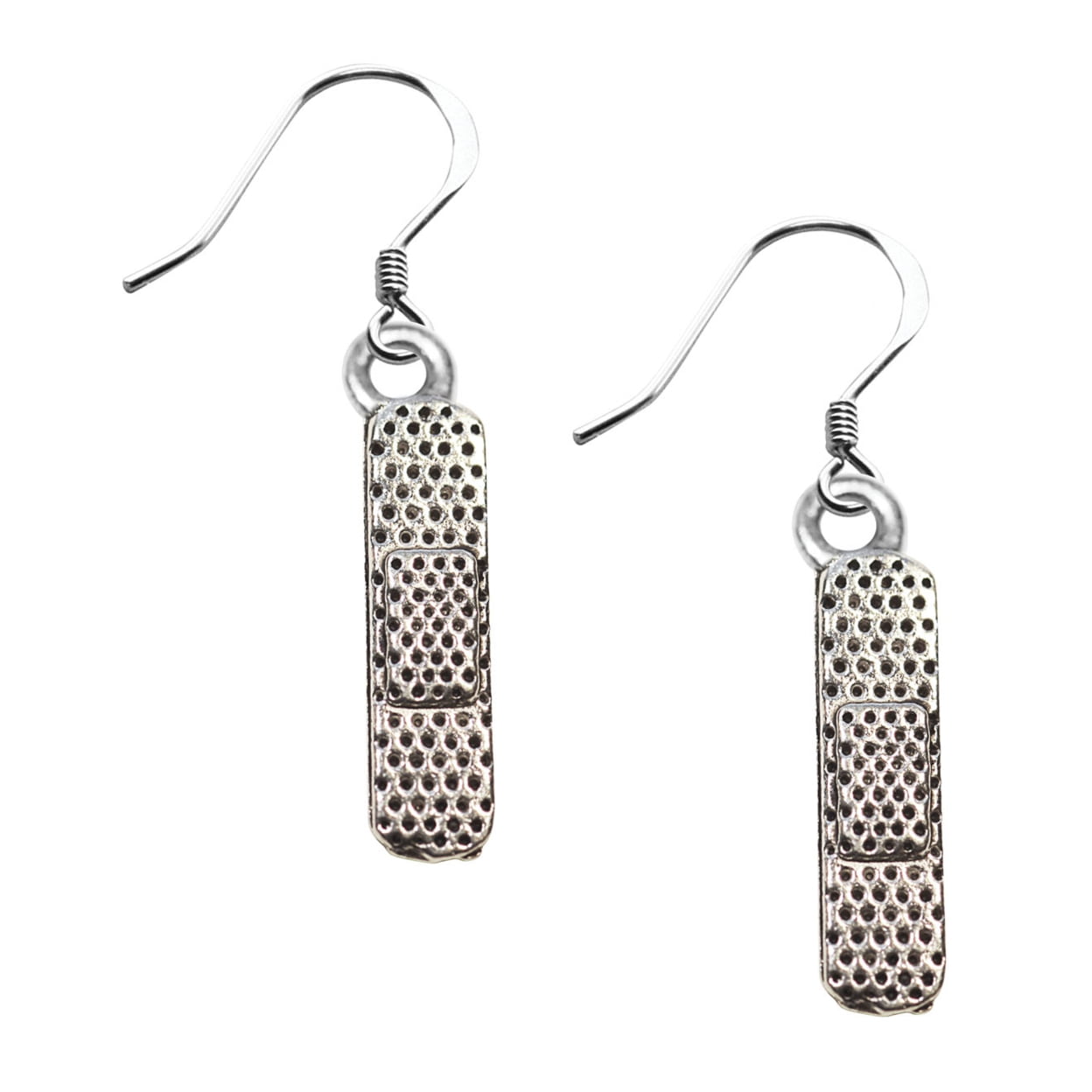 Whimsical Earrings Band Aid Charm Earrings in Silver - Walmart.com