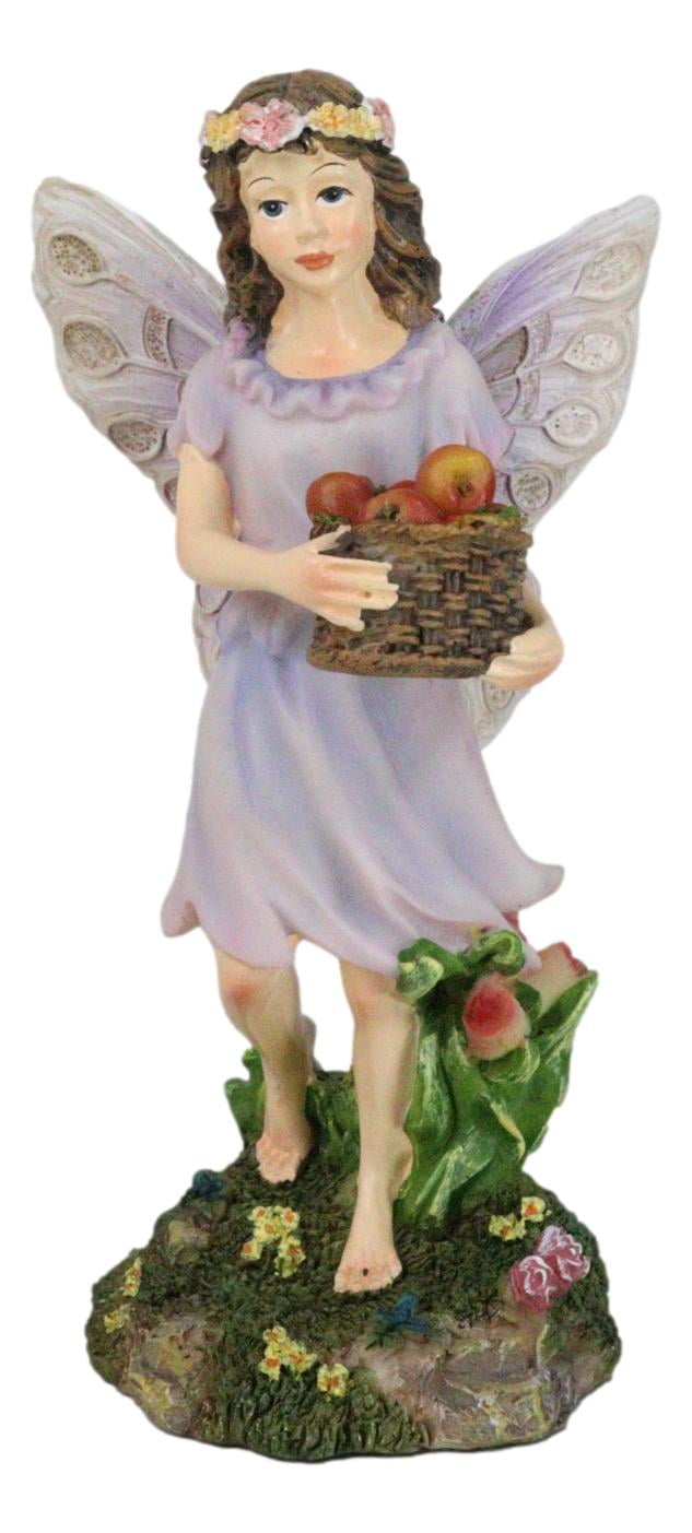 Whimsical Enchanted Garden Butterfly Fairy Carrying A Basket Of Apples ...