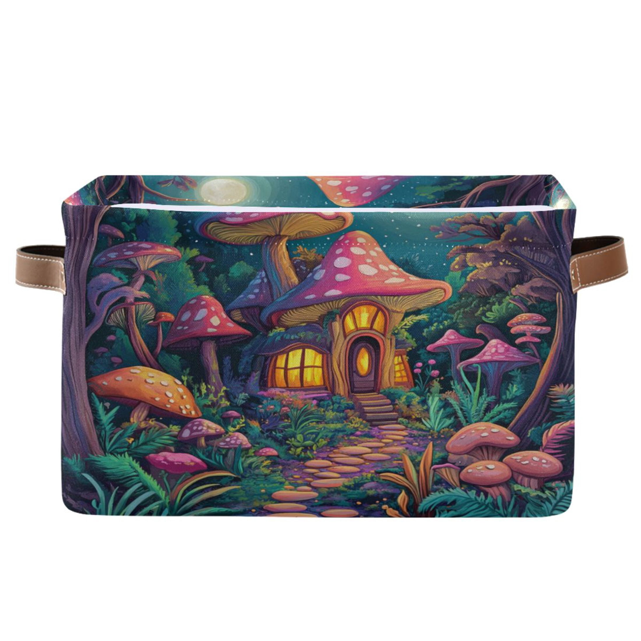 Whimsical Fairy House Foldable Storage Basket,Canvas Fabric Foldable ...