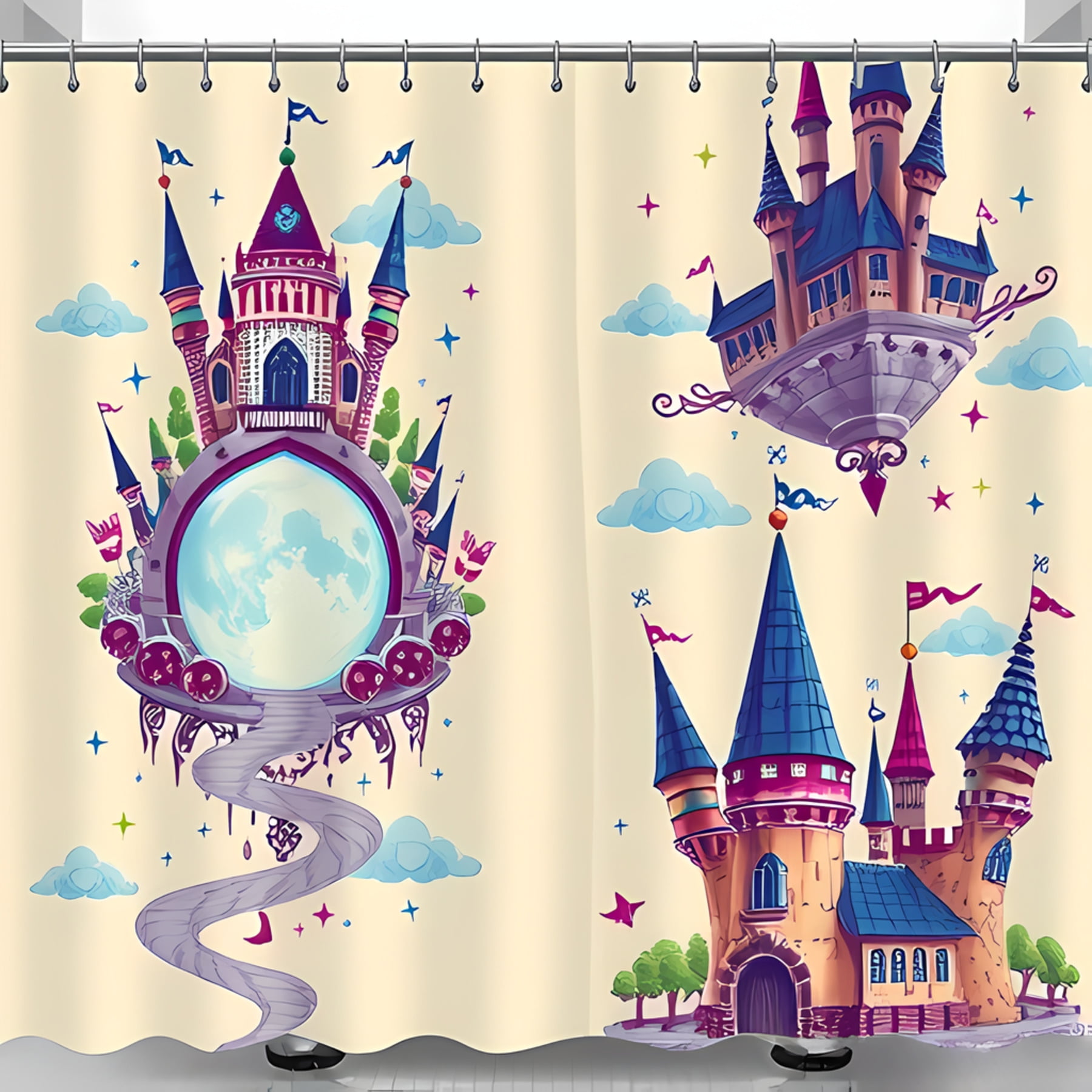Whimsical Fairytale Castle Shower Curtain Enchanting Design for ...