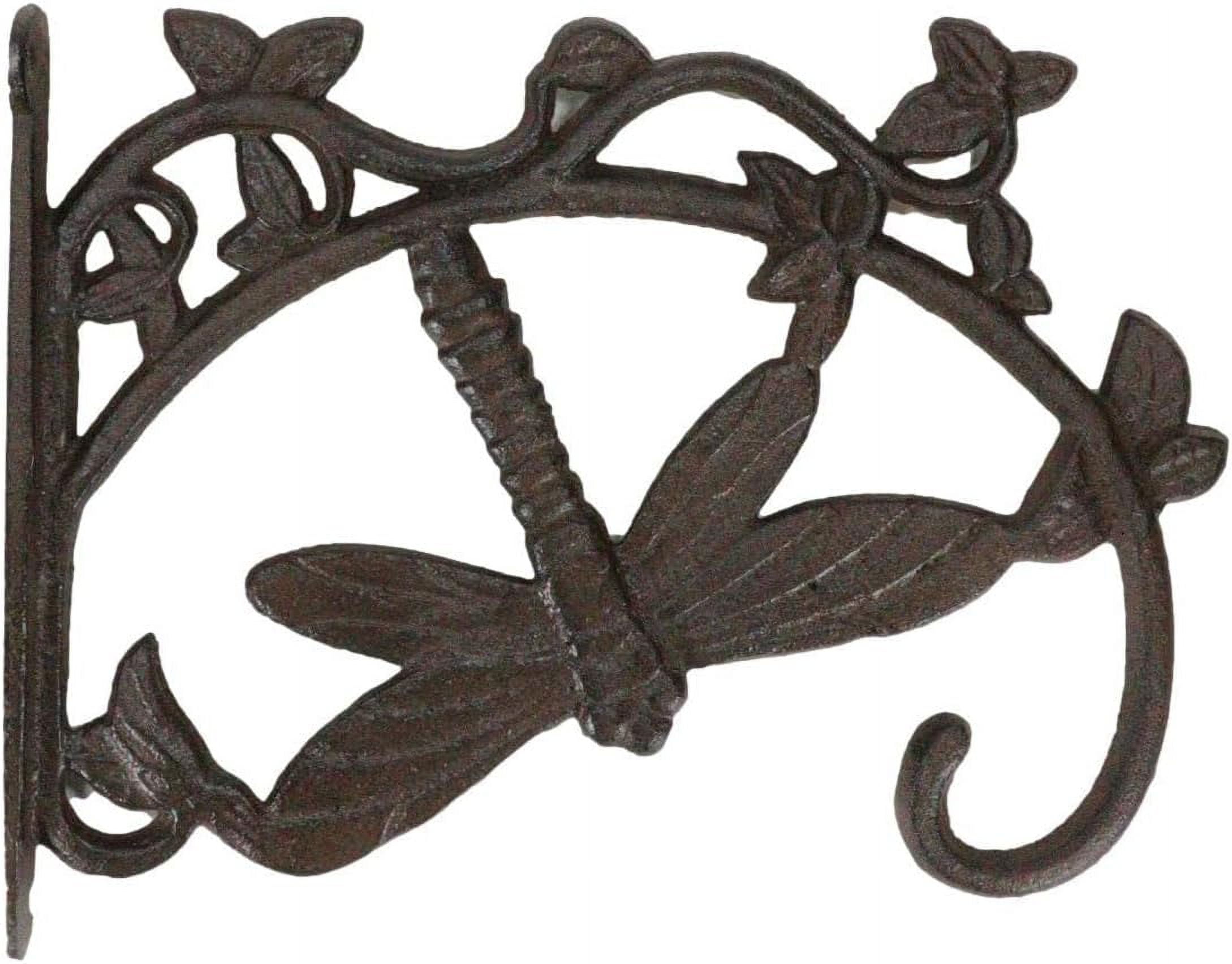 Whimsical Floral Vines Auspicious Dragonfly Plant Holder Wall Bracket ...