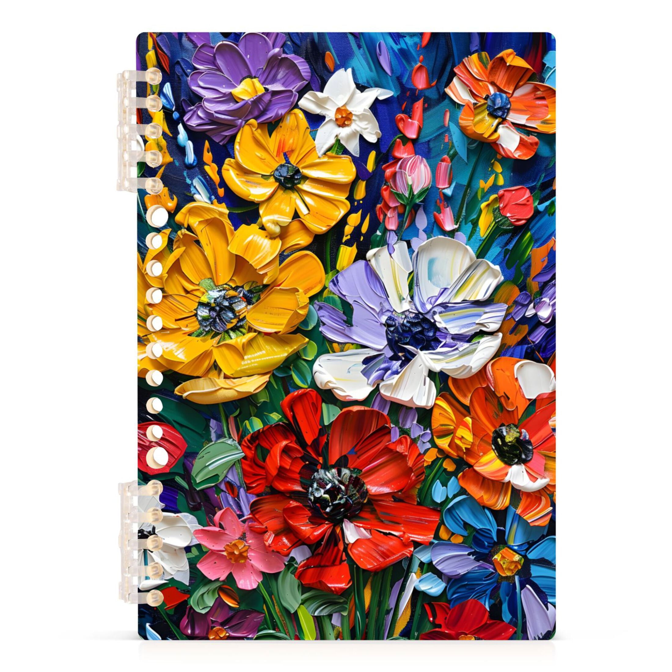 Whimsical Flowers Spiral Notebooks 60 Sheets 120 Pages A5 Journal ...