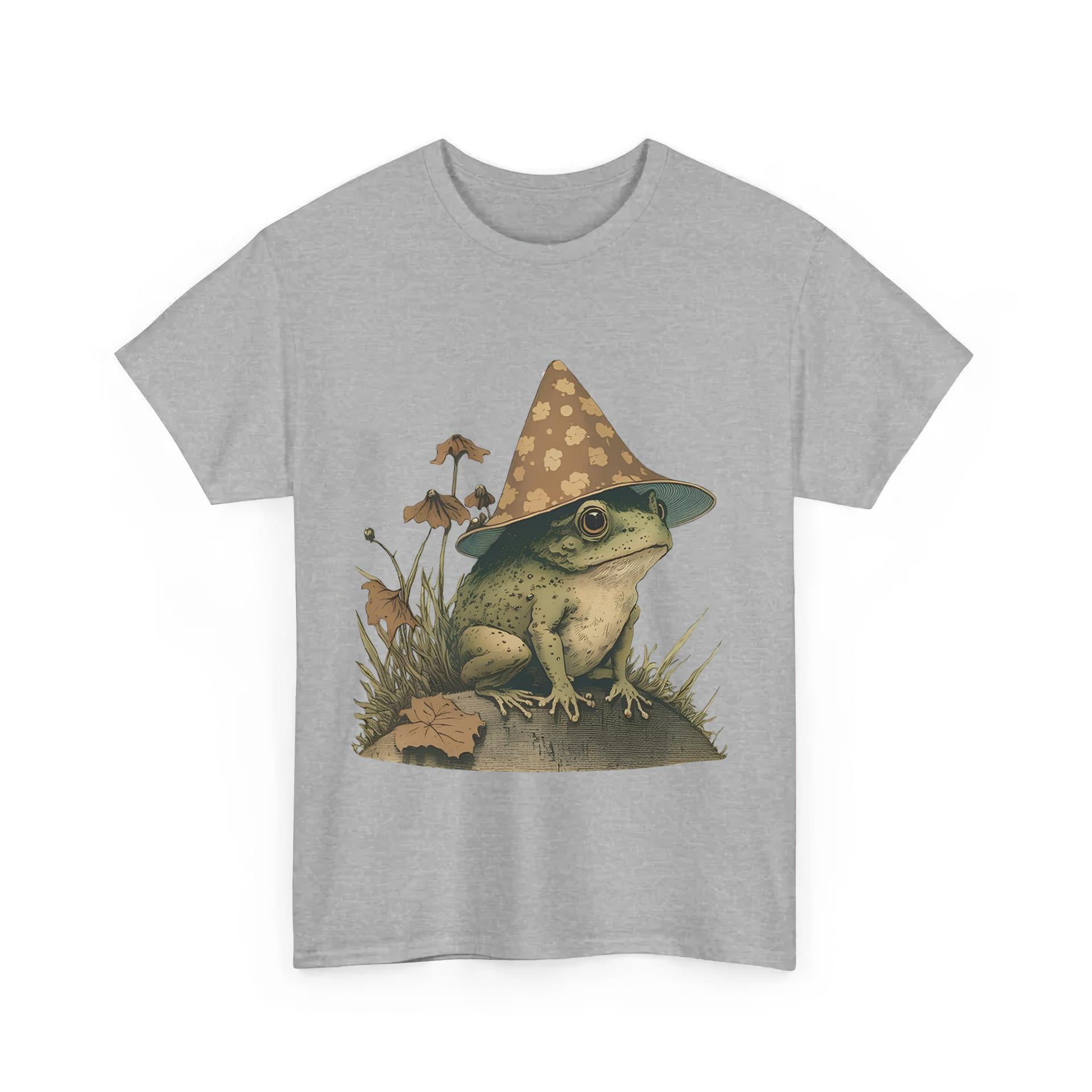 Whimsical Frog Graphic Shirt, Nature-Inspired Design, Unisex Vintage ...