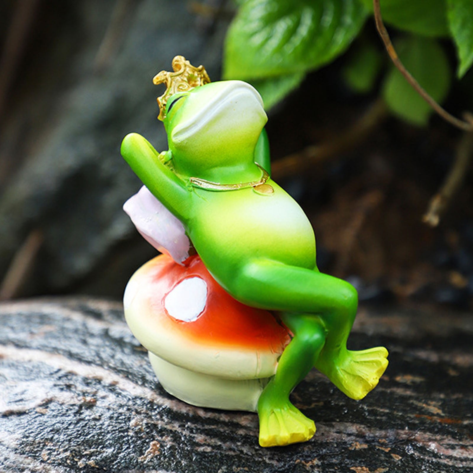 Whimsical Frog & Resin Figurines – Hand Painted Garden Decor With ...